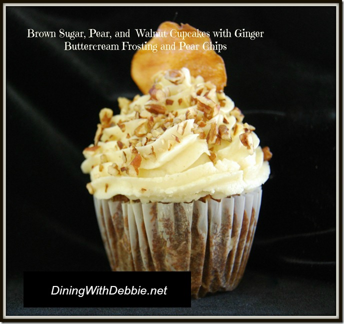 Brown Sugar, Pear and Walnut Cupcakes - Dining With Debbie